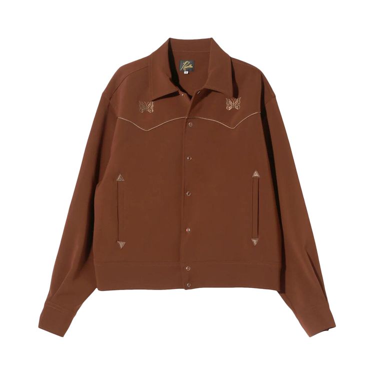 Buy Needles Piping Cowboy Jacket 'Brown' - QV217 BROW | GOAT