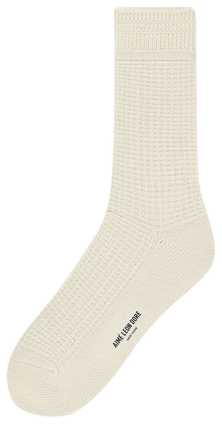 Buy Aimé Leon Dore Waffle Knit Sock 'Pristine' - SS25AS037 PRIS | GOAT