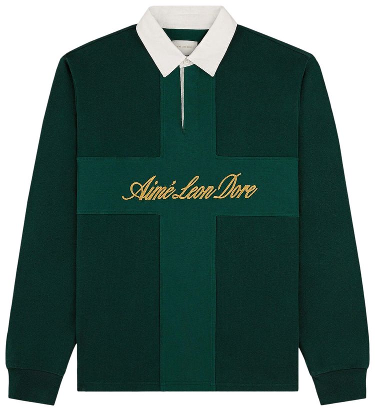 Buy Aimé Leon Dore Paneled Sail Rugby 'Pine Grove' - SS25CT029 PINE | GOAT