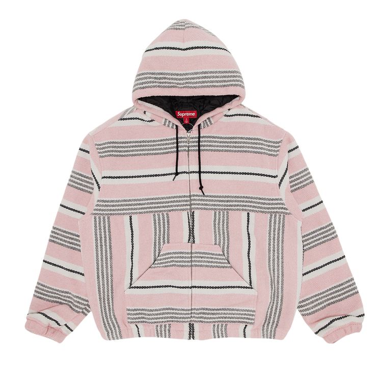 Buy Supreme Woven Stripe Hooded Jacket 'Pink' - SS25J14 PINK | GOAT