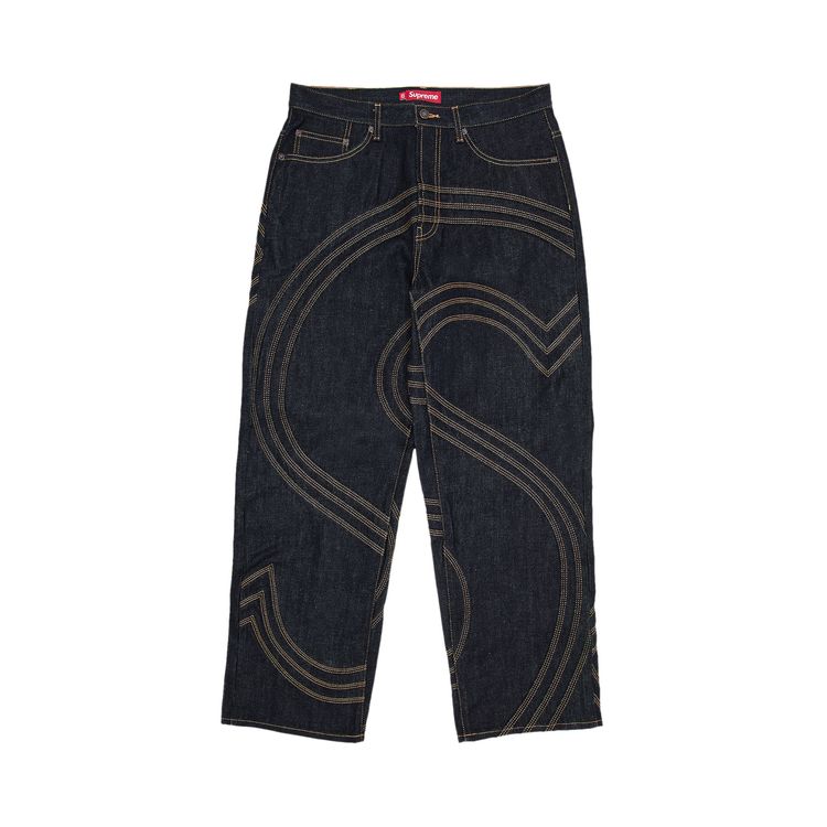 Buy Supreme S Logo Rigid Baggy Jean 'Rigid Indigo' - SS25P44 RIGID ...