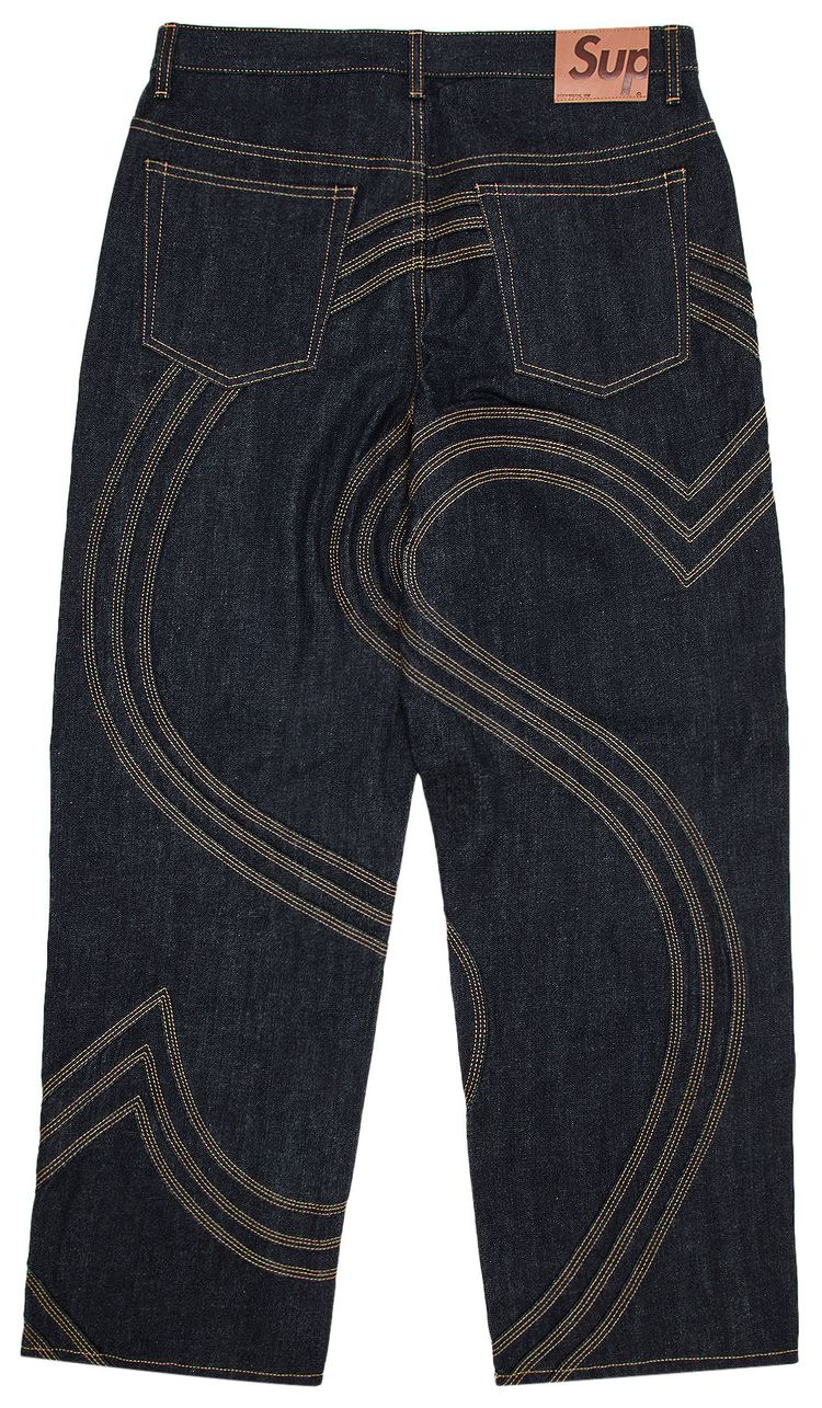 Buy Supreme S Logo Rigid Baggy Jean 'Rigid Indigo' - SS25P44 RIGID ...