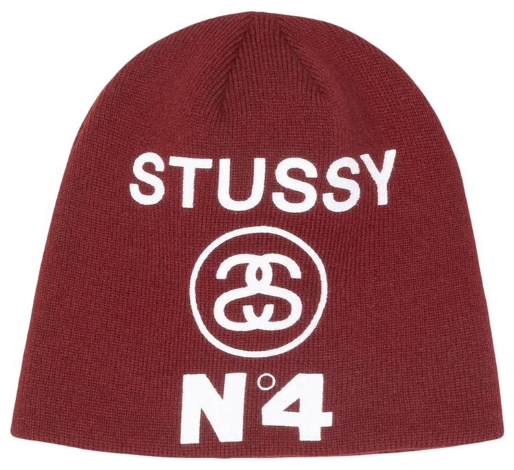 Buy Stussy Skullcap Number 4 'Maroon' - 1321230 MARO | GOAT