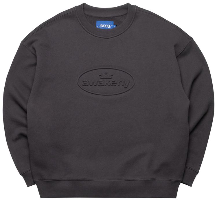 Buy Awake NY Debossed Crewneck 'Black' - AWK SP25 CN001 BLAC | GOAT