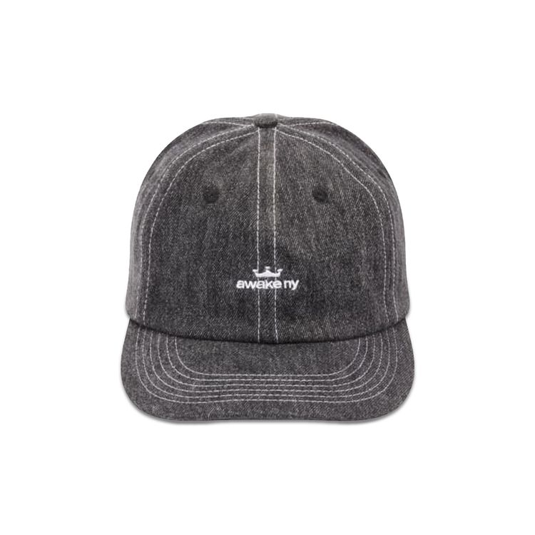 Buy Awake NY Crown Logo Denim Hat 'Black' - AWK SP25 HT014 BLAC | GOAT