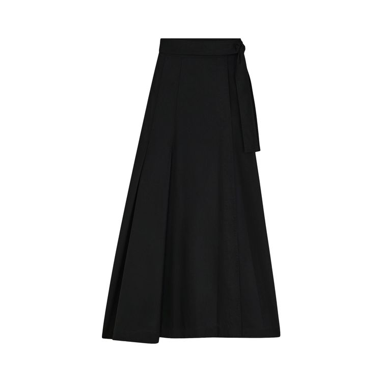 Buy Phoebe Philo Long Pleated Wrap Skirt 'Black' - AJ35 CO2453 900BK | GOAT