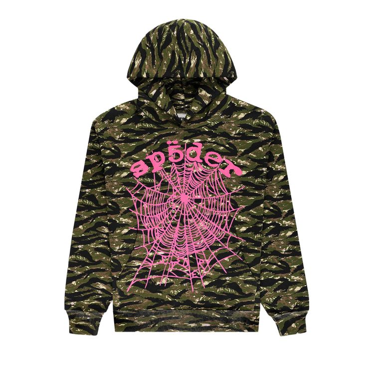 Buy Sp5der Og Web V2 Hoodie 'Tiger Camo' - ST012SS25CMO | GOAT