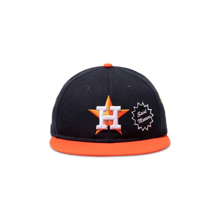 Buy SAINT Mxxxxxx x MLB x New Era Astros Cap 'Navy/Orange' - SM HR8 ...