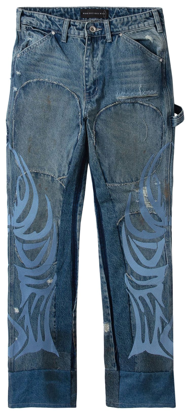 Buy Who Decides War Winged Carpenter Denim Pants 'Sky' - 1121170008SS25 ...