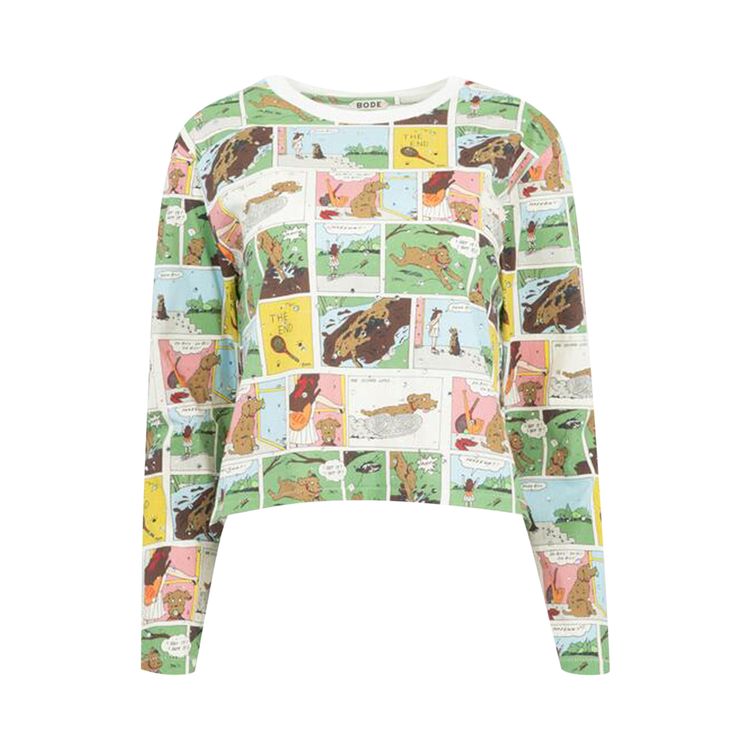 Buy Bode Comic Strip Long-Sleeve Tee 'Multicolor' - WRS25CS027 | GOAT