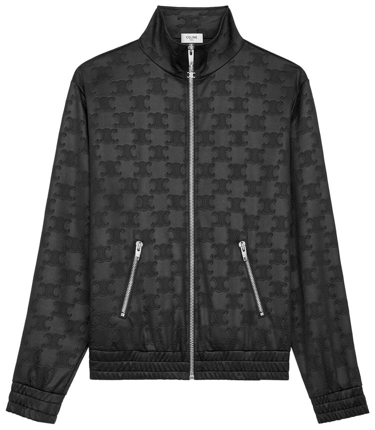 Buy CELINE Triomphe Tracksuit Jacket 'Black' - RV0L6978Z 38NO | GOAT