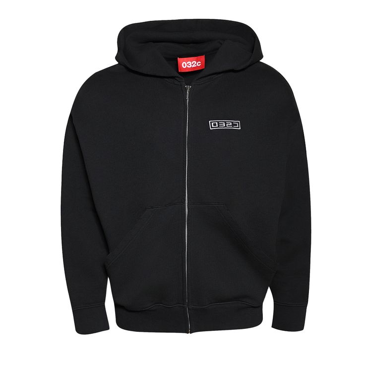 Buy 032C Routine Zip Hoodie 'Faded Black' - S25 URC 0841 050 FADE | GOAT