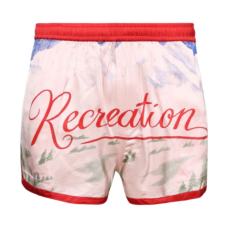 Buy Bode Postcard Gym Shorts 'Pink/Multicolor' - MRS25BT040 | GOAT