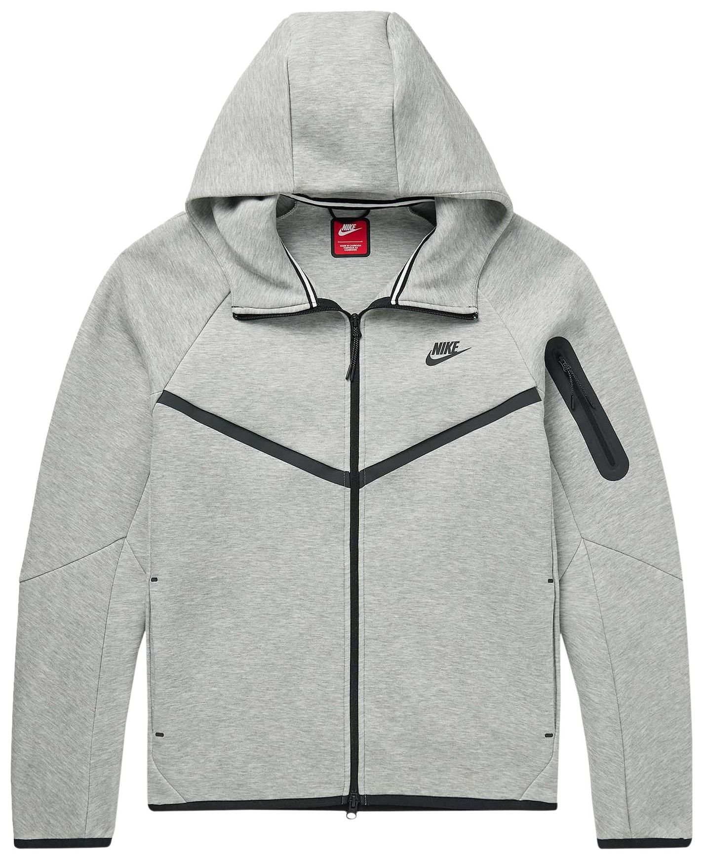 Buy Nike Tech Full Zip Windrunner Hoodie 'Dark Grey Heather/Black ...