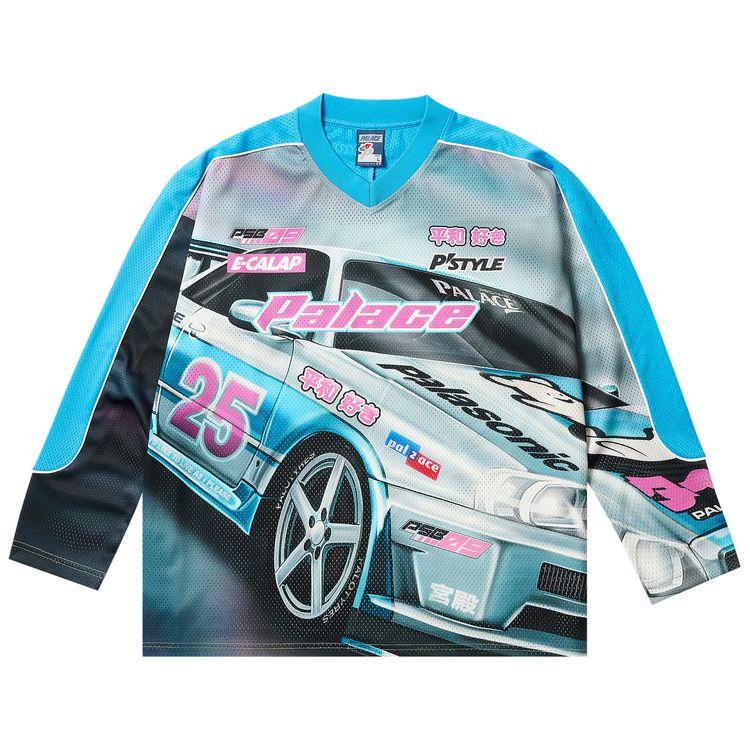 Buy Palace Racey Jersey 'Blue' - P28ES014 | GOAT