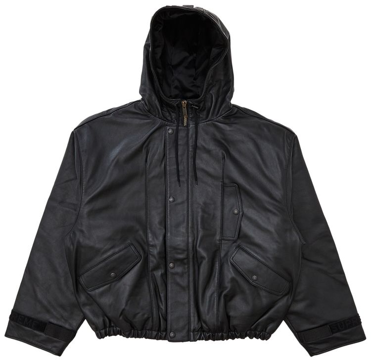 Buy Supreme x Martithé + François Girbaud Hooded Leather Flight Bomber ...
