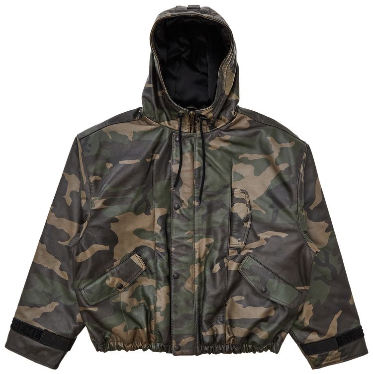 Buy Supreme x Martithé + François Girbaud Hooded Leather Flight Bomber ...