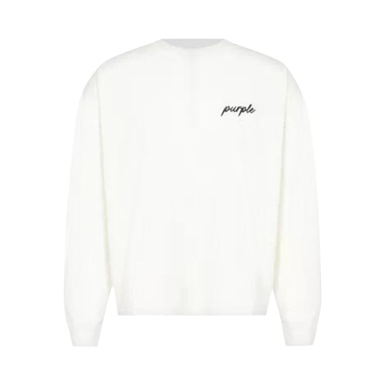 Buy PURPLE BRAND Oversized Long-Sleeve Tee 'Off White' - P213 MCMW124 ...