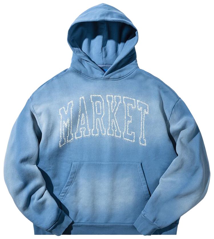 Buy Market Static Arc Hoodie 'Blue' - 397000697 BLUE | GOAT