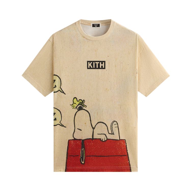Buy Kith For Peanuts Sleeping Doghouse Comic Vintage Tee 'Sandrift ...