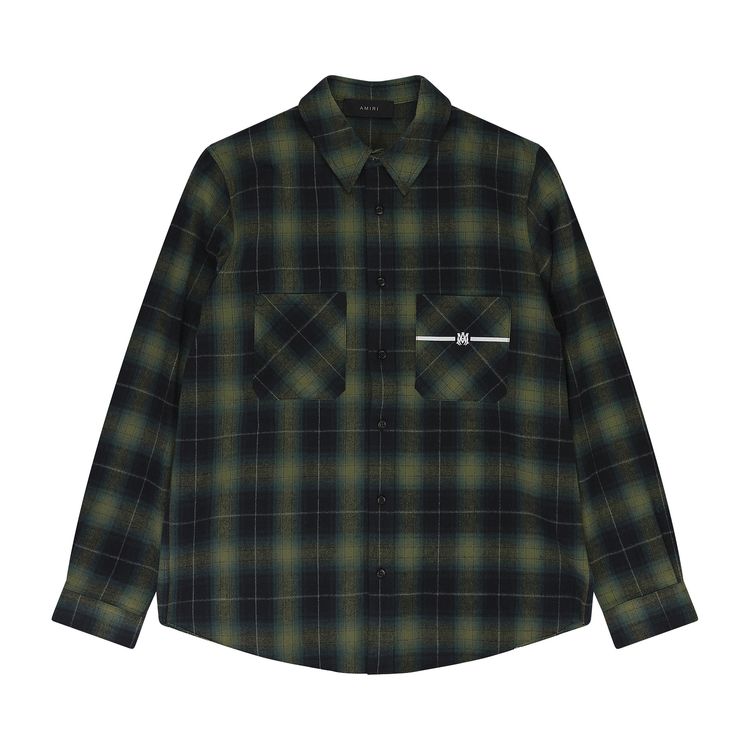 Buy Amiri Flannel 'Green' - SS22MSL021 310 | GOAT