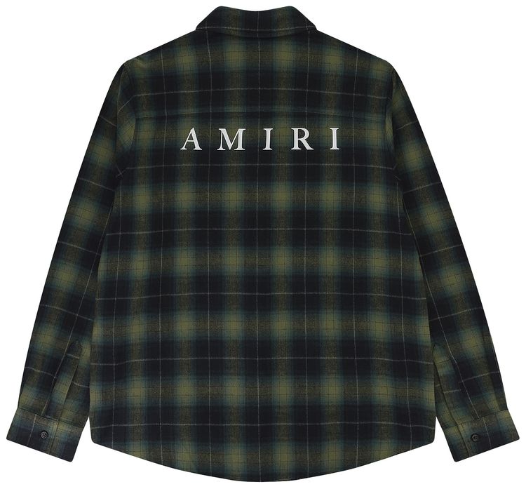 Buy Amiri Flannel 'Green' - SS22MSL021 310 | GOAT