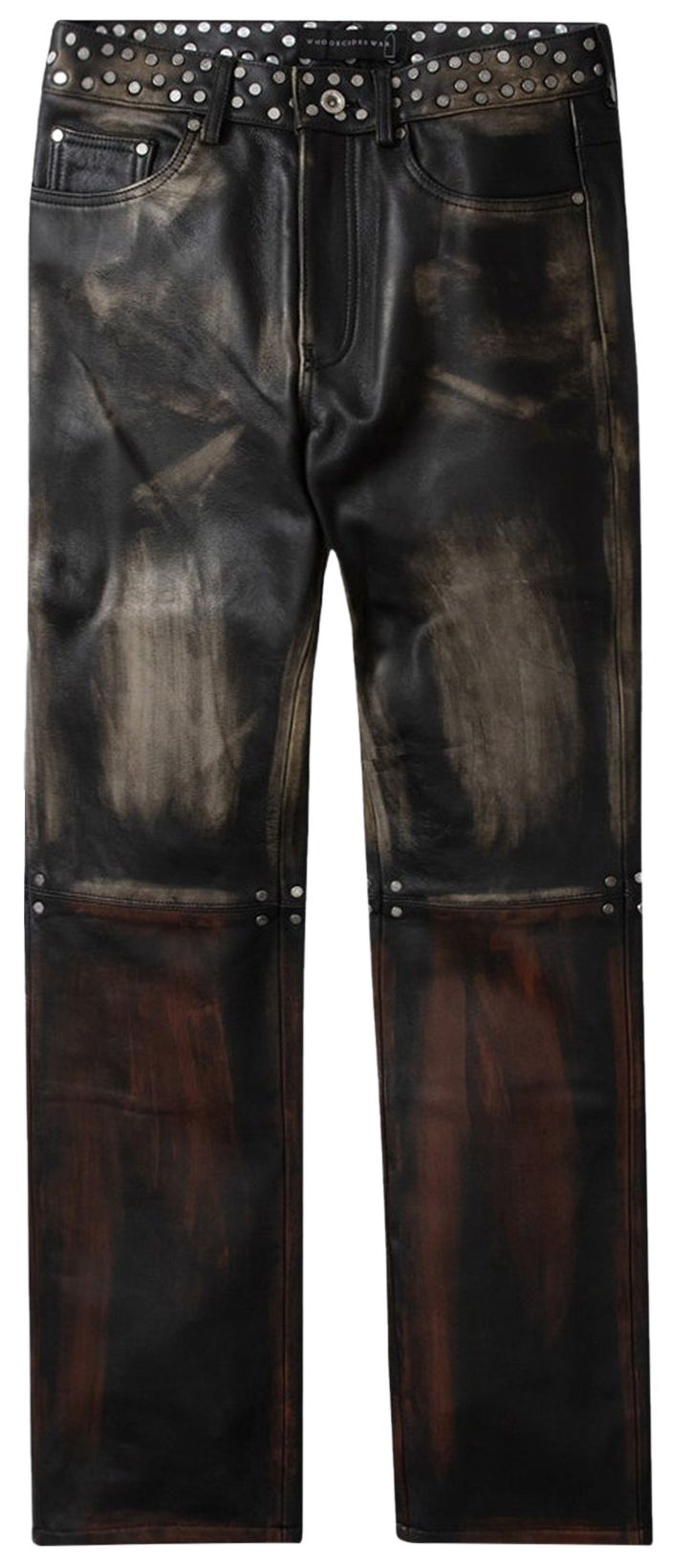 Buy Who Decides War Ombre Studded Leather Pant 'Rust' - 1120890031SS25 ...