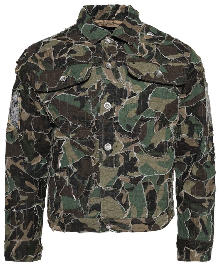 Buy Who Decides War Camo Trucker Jacket 'Olive' - 1131230011SS25 OLIV ...