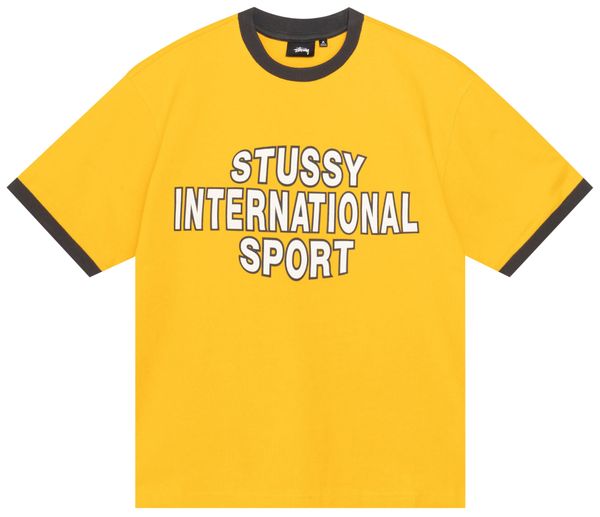 Buy Stussy Sport Ringer Tee 'Gold' - 1140365 GOLD | GOAT