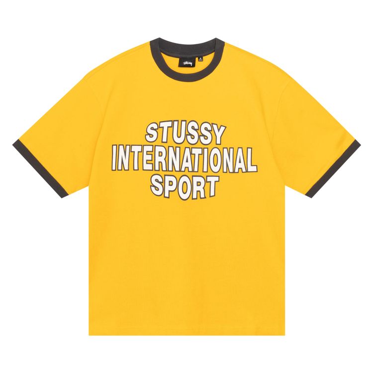 Buy Stussy Sport Ringer Tee 'Gold' - 1140365 GOLD | GOAT