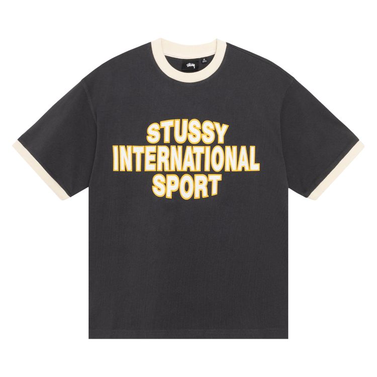 Buy Stussy Sport Ringer Tee 'Black' - 1140365 BLAC | GOAT
