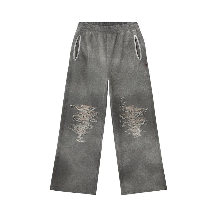 Buy Diesel Distressed Sweatpants 'Grey' - A18218 0PLAI 9AW | GOAT