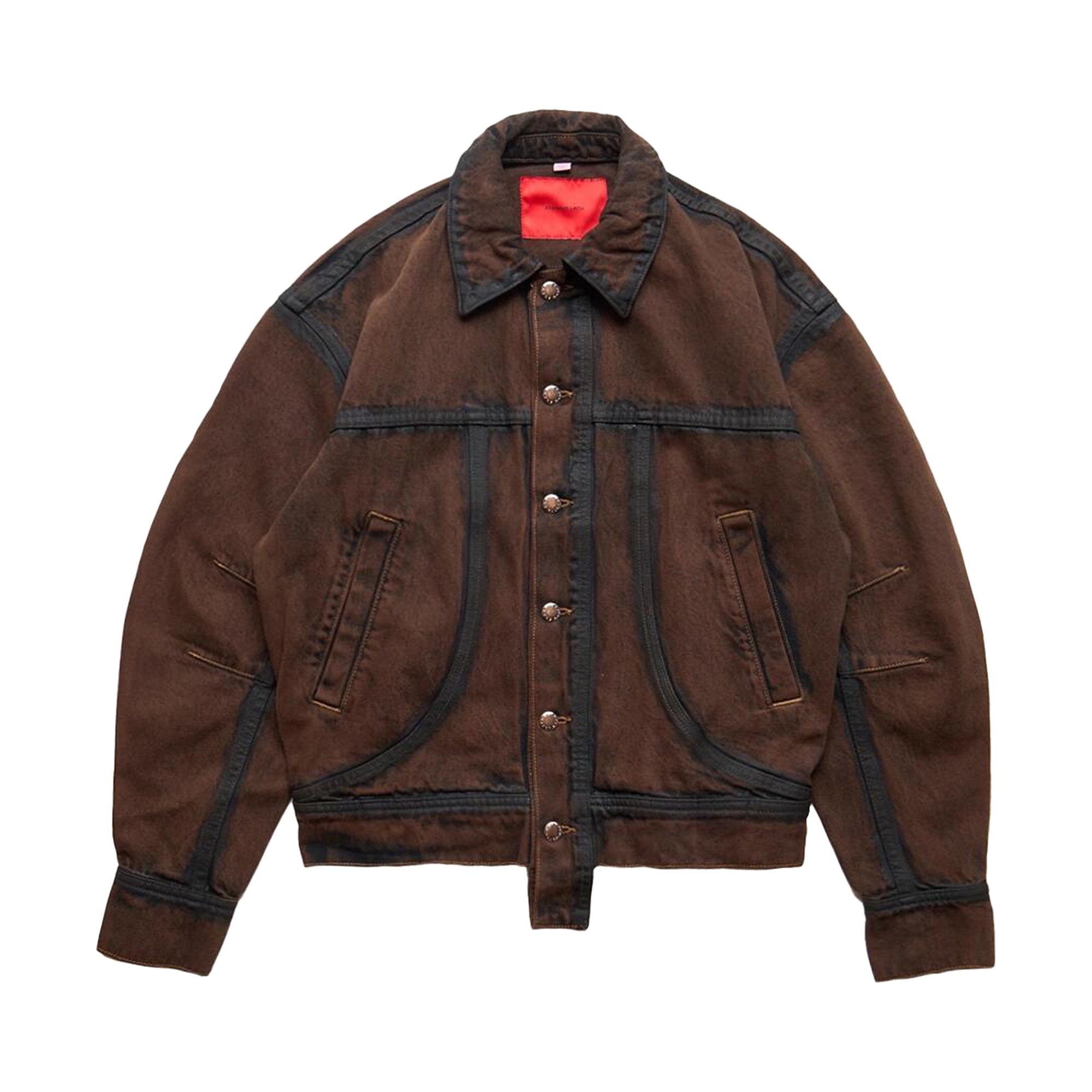 Buy Eckhaus Latta Outline El Redux Denim Jacket 'Brown Buy Eckhaus Latta Outline El Redux Denim Jacket 'Brown