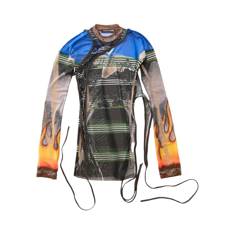 Buy Ottolinger Mesh Deconstructed Christ Top 'Blue' - 10110070101 BLUE ...