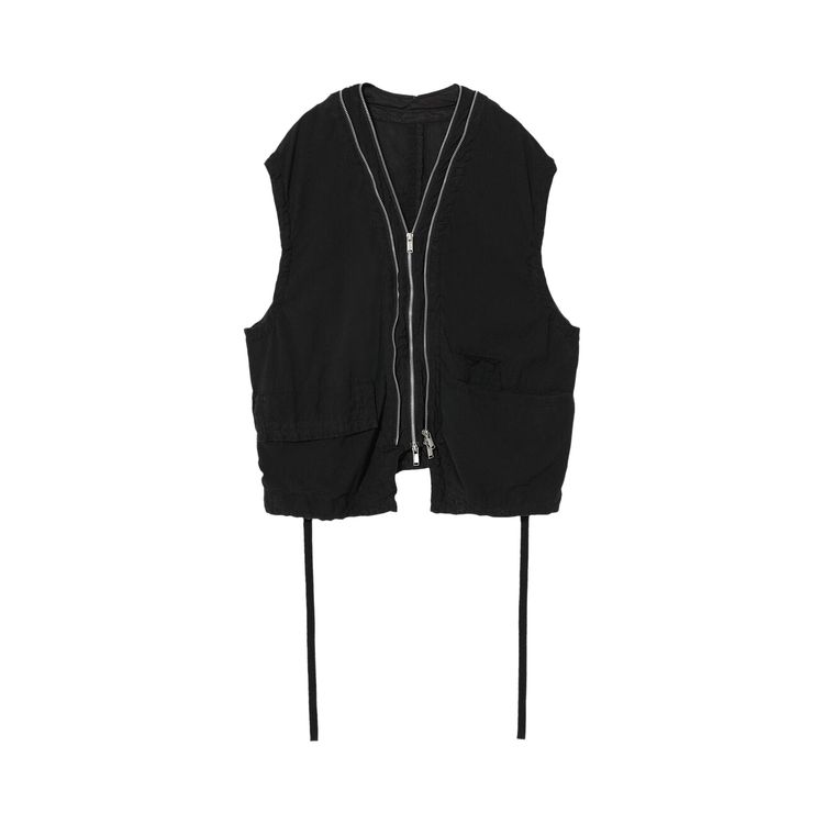 Buy Undercover Zip-Up Vest 'Black' - UC1E4001 BLAC | GOAT
