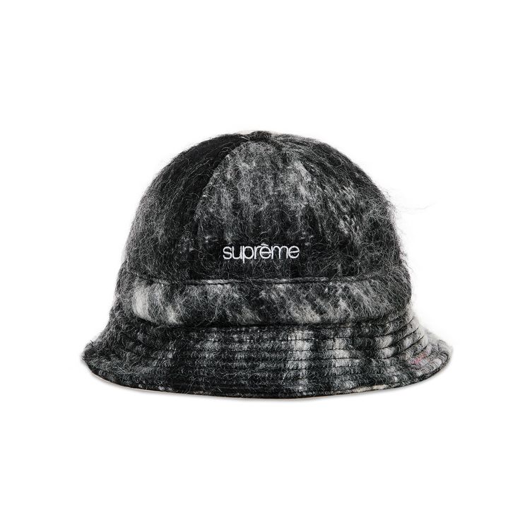 Buy Supreme Mohair Plaid Bell Hat 'Black' - SS25H83 BLACK | GOAT