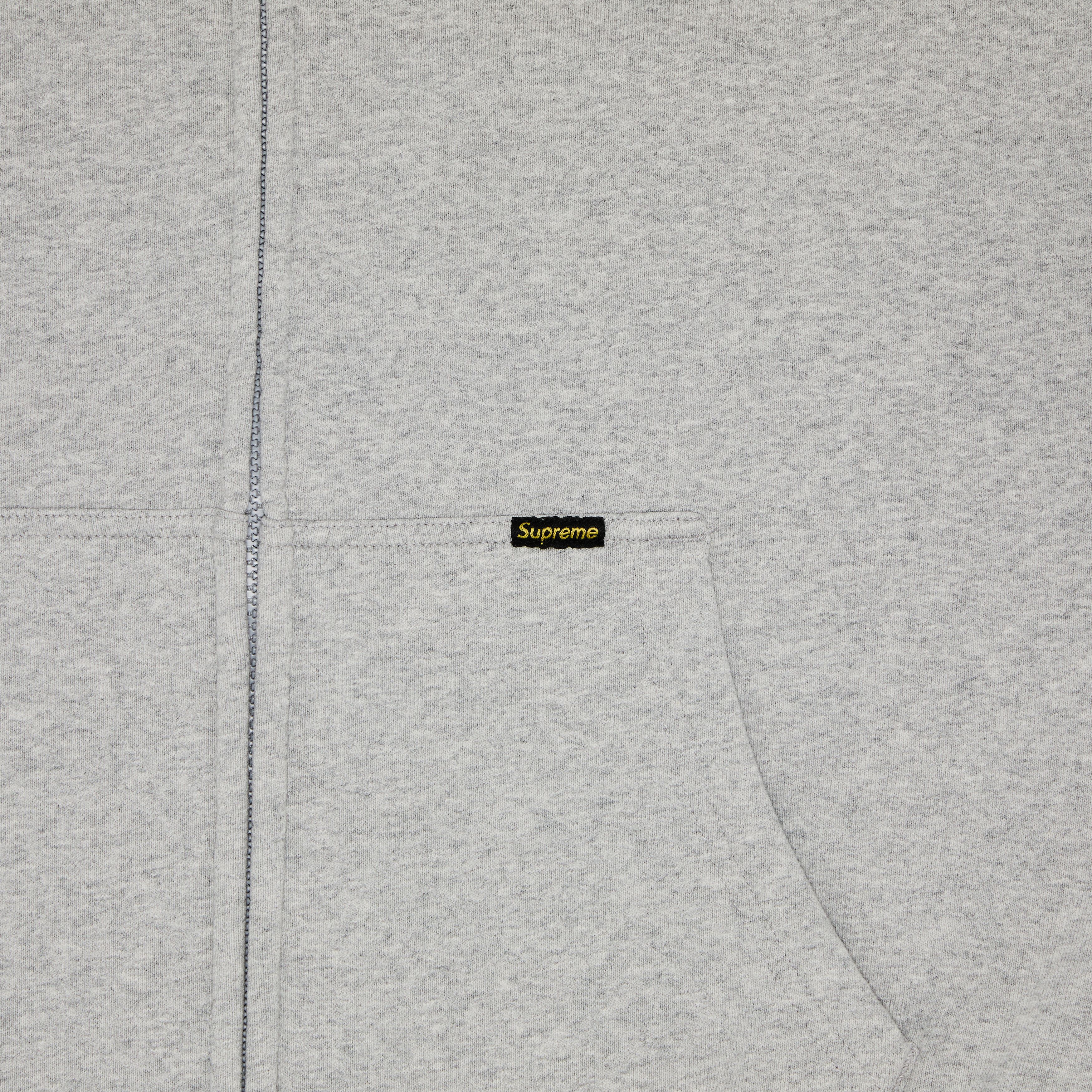 Buy Supreme Work Zip Up Hooded Sweatshirt 'Heather Grey Buy Supreme Work Zip Up Hooded Sweatshirt 'Heather Grey