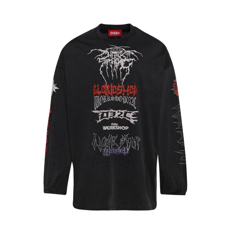 Buy 032C Telepresence Oversized Long-Sleeve 'Faded Black' - S25 URC ...