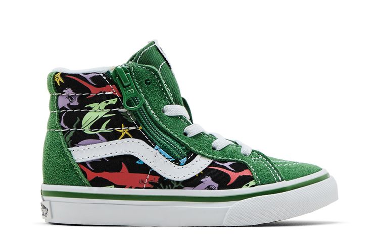 Buy Vans Sk8-Hi Reissue Side Zip Toddler 'Sharks' - VN0007Q3BGK | GOAT