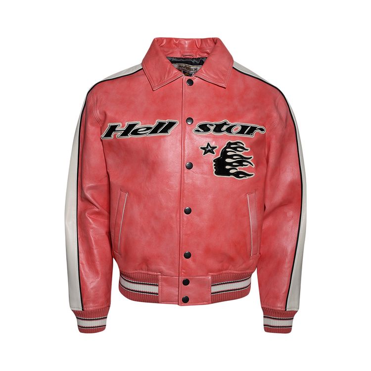 Buy Hellstar All Star Leather Jacket 'Red' - HSAJCK1 RED | GOAT