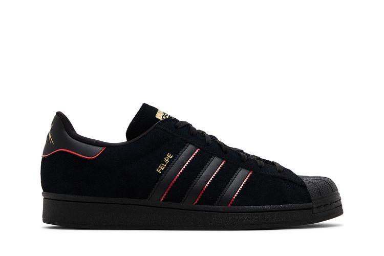Buy Felipe Gustavo x adidas Superstar ADV 'Black Scarlet' - JR7831 | GOAT