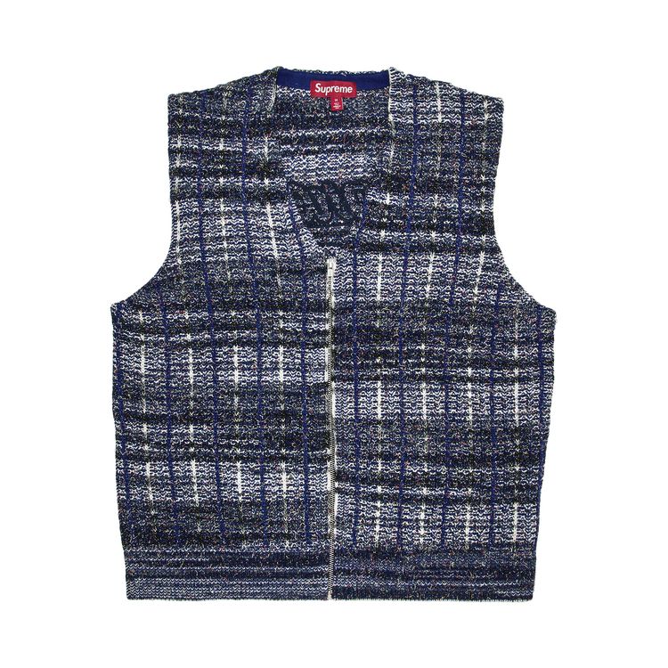 Buy Supreme Speckled Zip Up Sweater Vest 'Blue' - SS25SK13 BLUE | GOAT