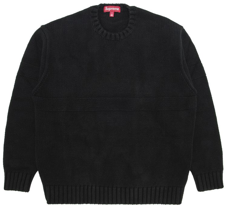 Buy Supreme Tonal Appliqué Sweater 'Black' - SS25SK23 BLACK | GOAT
