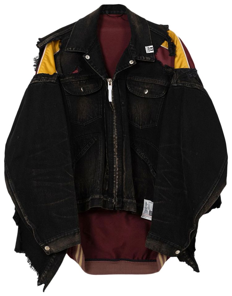 Buy Maison Mihara Yasuhiro Double Layered Denim Jacket 'Black ...