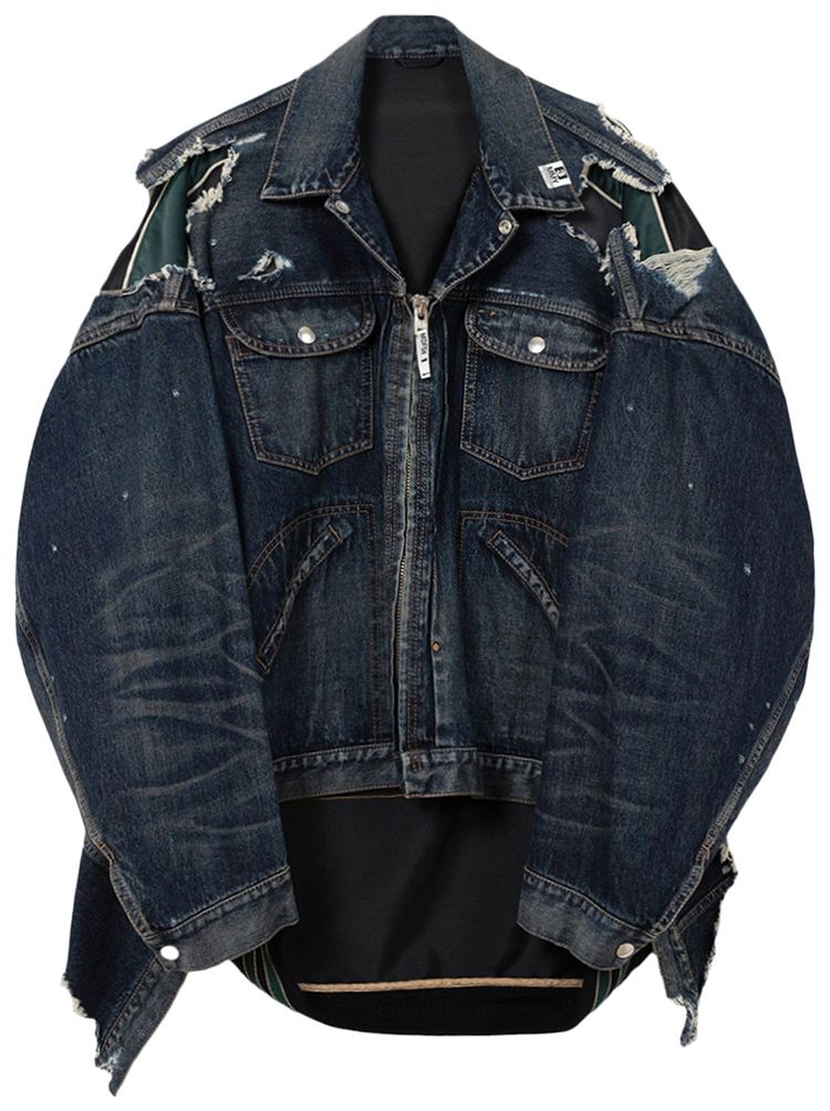 Buy Maison Mihara Yasuhiro Double Layered Denim Jacket 'Indigo ...