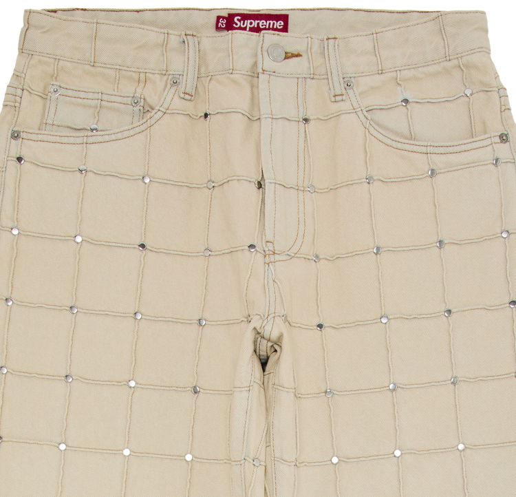 Buy Supreme Studded Seam Loose Fit Jean 'Natural' - SS25P80 NATURAL | GOAT