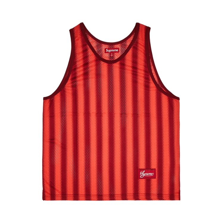 Buy Supreme Stripe Mesh Tank Top 'Red' - SS25KN7 RED | GOAT