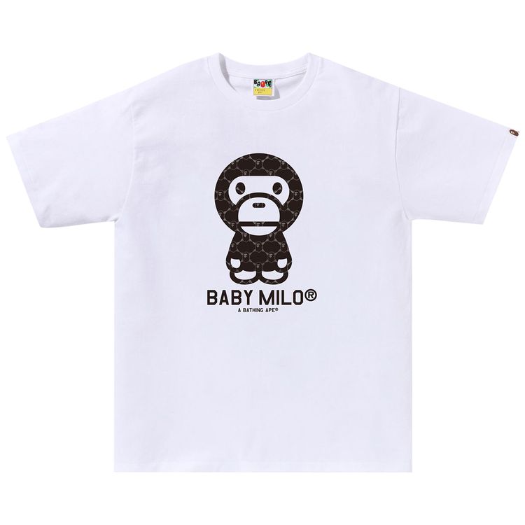 Buy BAPE College Monogram Baby Milo Tee 'White/Black' - 2L30 110 008 ...