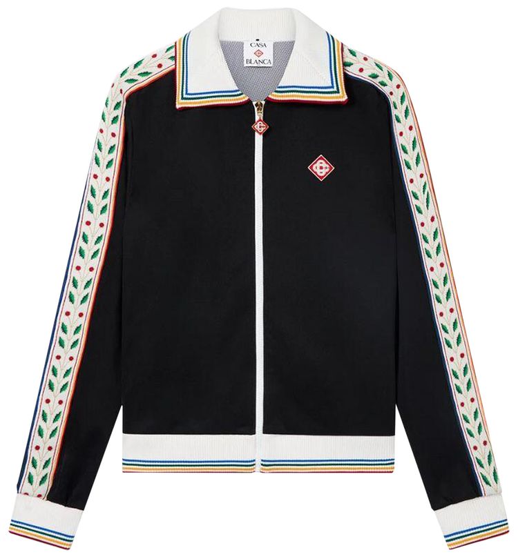 Buy Casablanca Laurel Track Jacket 'Black' - MPS25 JTP 310 01 BLAC | GOAT