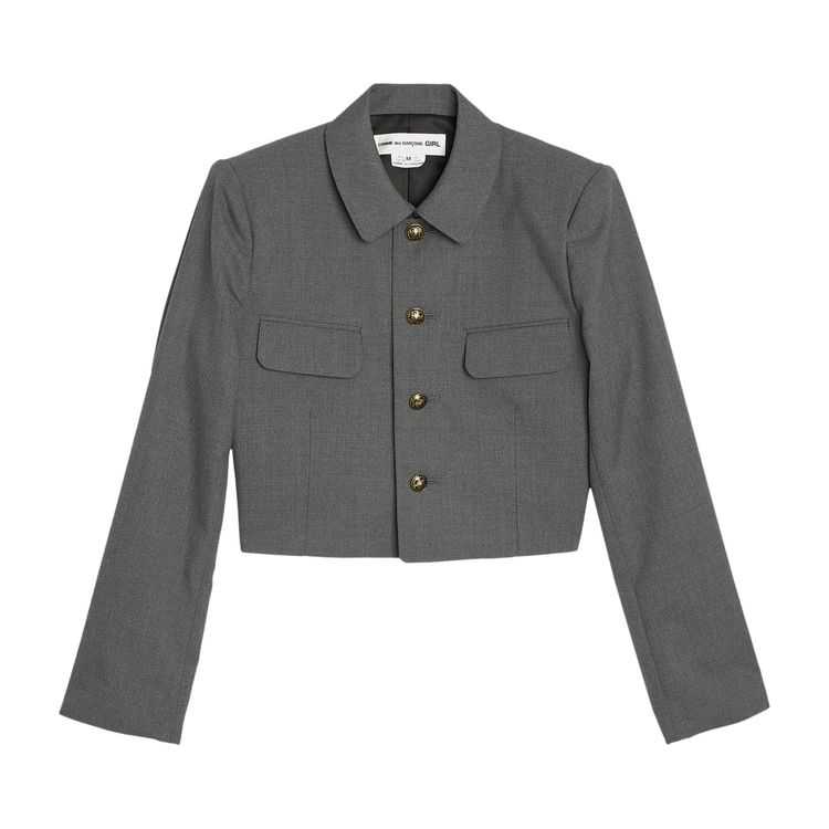 Buy Comme des Garçons Girl Cropped Doeskin Jacket 'Grey' - NO J002 051 ...